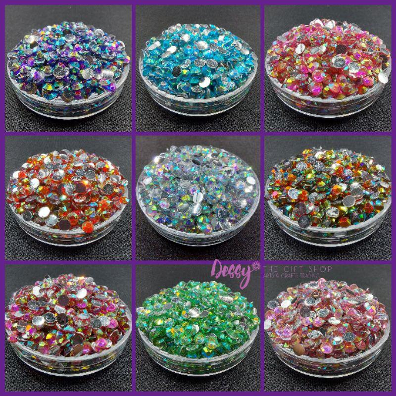WHOLESALE 3mm Rhinestones AB Silver Bottom or Rainbow Effect - TikTok ...