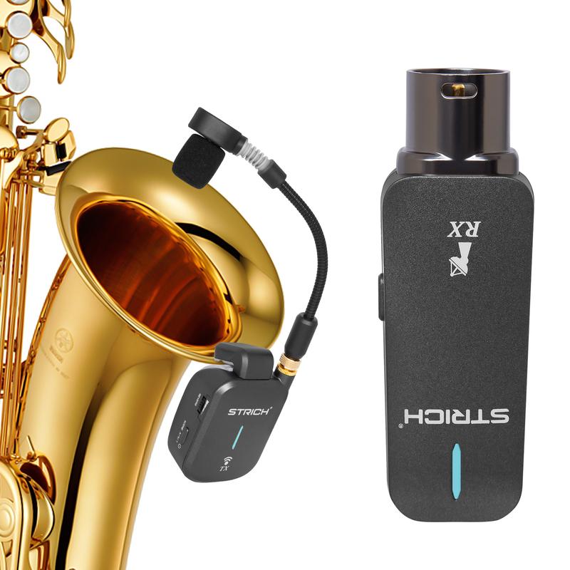 STRICH S3 Wireless Clip-on Microphone for Saxophone & Trumpet ...