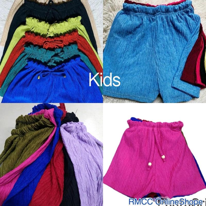 6PCS BARKCREPE SHORT FOR KIDS ASSORTED COLORS 6PCS ! ! FREESIZE ...