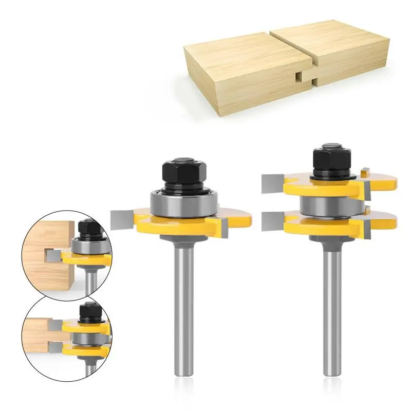 2pcs T-shaped Mortise Square Tooth Floor Puzzle Knife, Tongue and ...