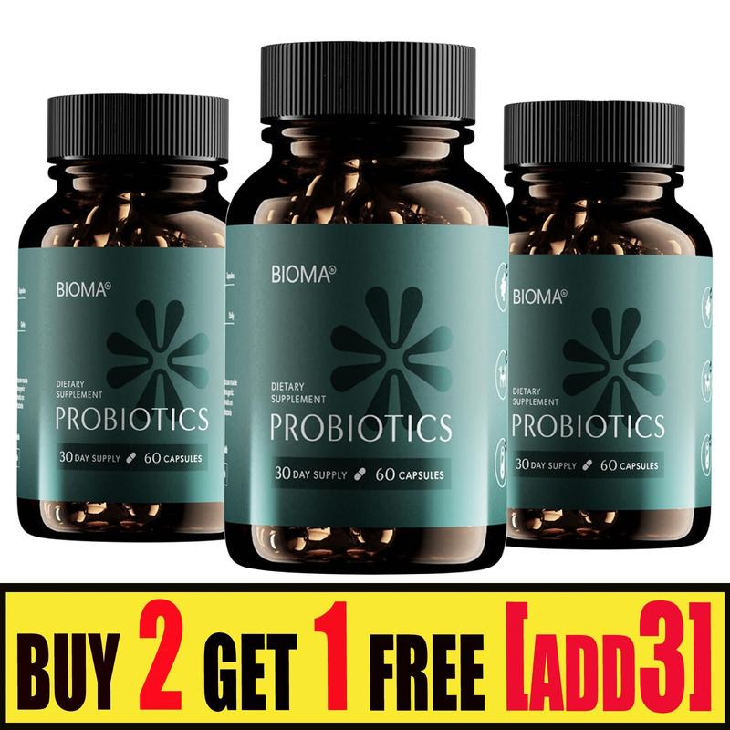 Bioma Probiotics for Digestive Health 3-in-1 Gut Health Formula 60 ...