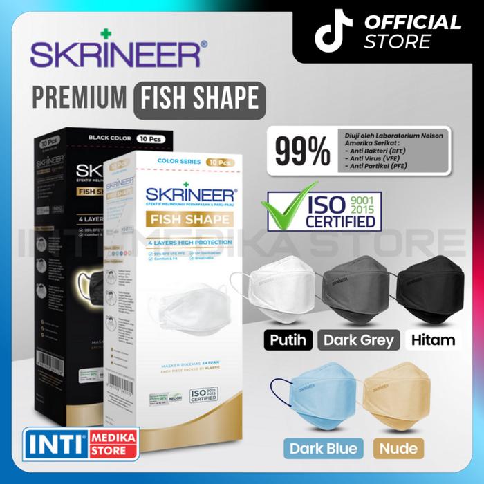 Promo SKRINEER - Masker 3D Earloop 4 Ply Model KF94 BOX | Surgical BFE ...