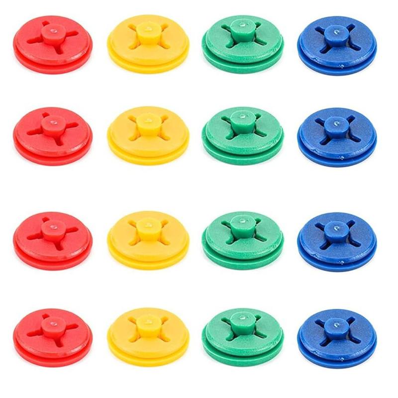 Klip Bib Larian, Bahan Plastik, 16 Keping, Mudah Digunakan, Warna ...