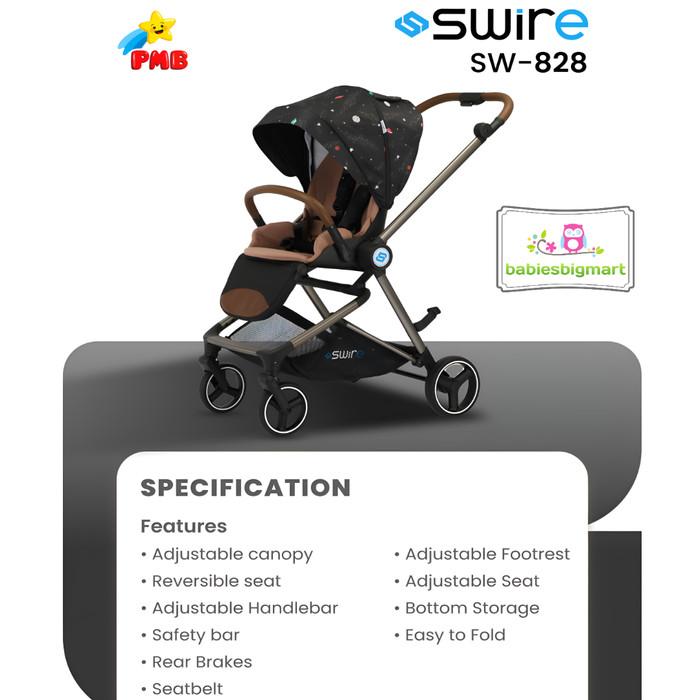 Jual Kereta Dorong Bayi PMB SWIRE SW 828 Kursi Putar Magic Stroller ...