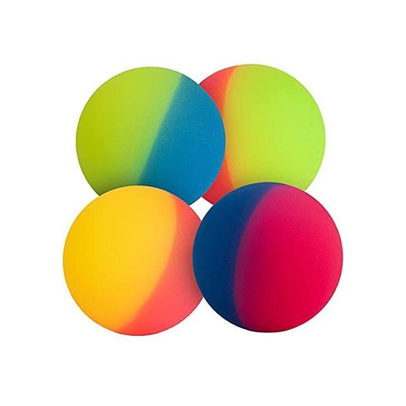 Elastic ball rubber jump ball rainbow two-color matte solid elastic ...
