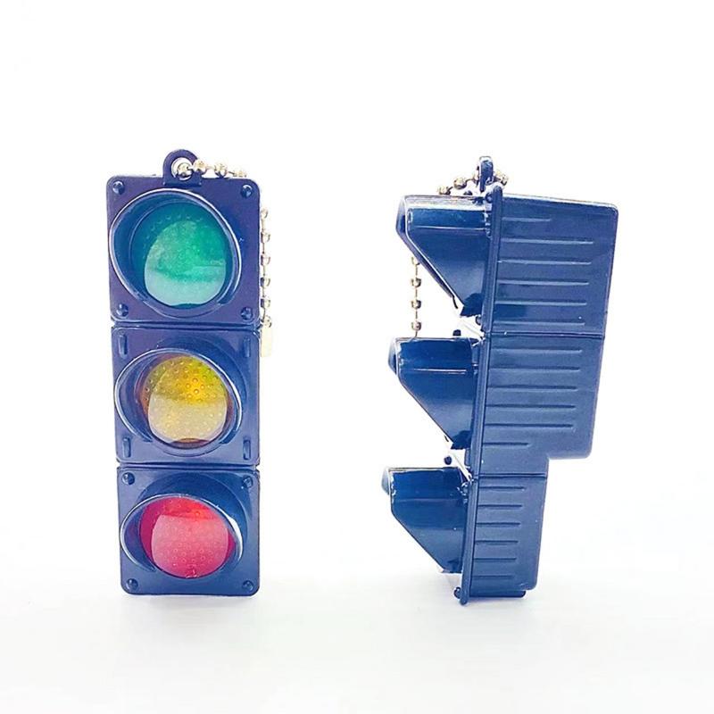 Electronic traffic light keychain backpack pendant mini cute pedestrian ...