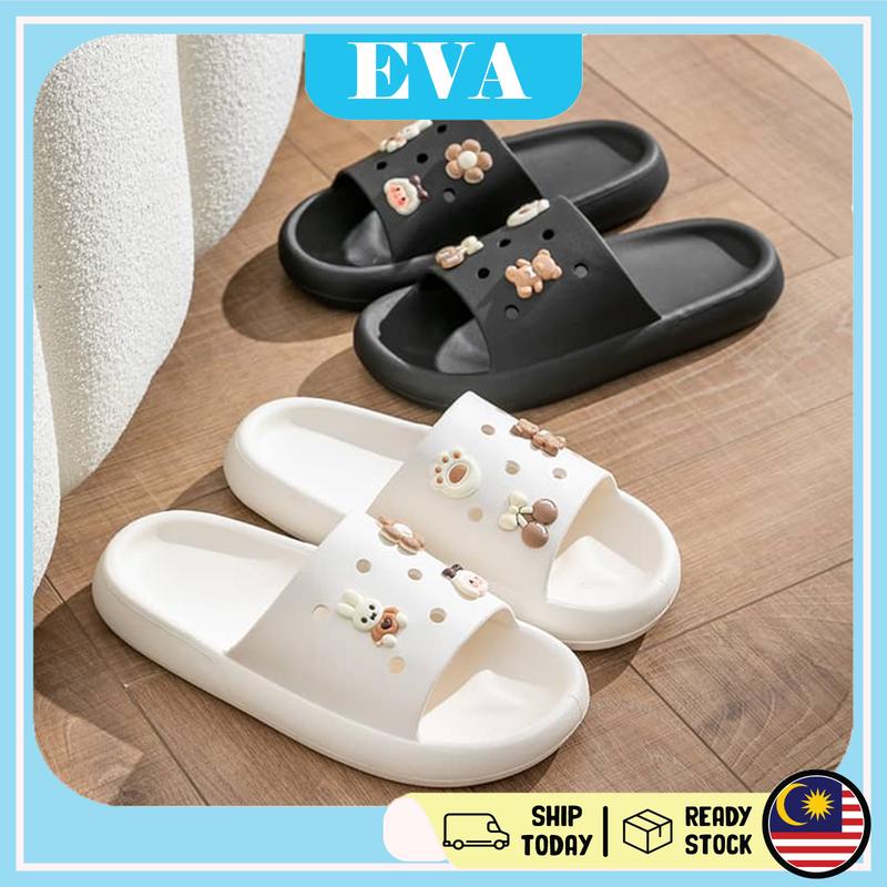 READY STOCK EVA Cute Cartoon Wanita Rubber Selipar Women Slipper ...