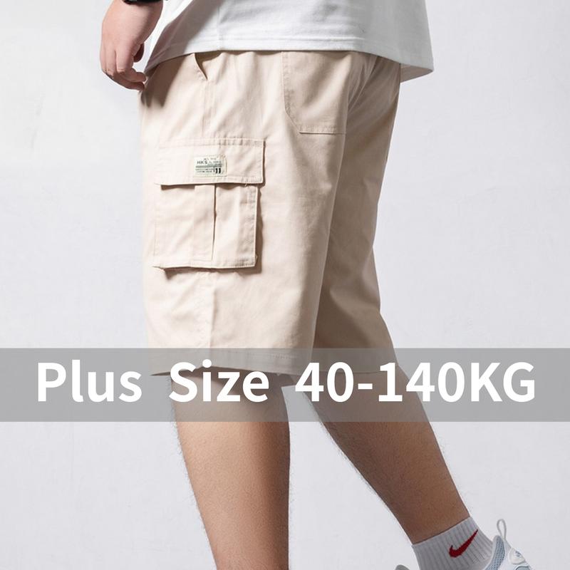 M-9XL Plus Size Cargo Shorts Men Work Cotton Large Size Breath Straight ...