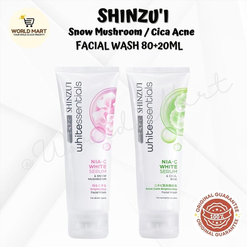 Shinzui WHITEssentials Double Brightening Facial Wash Snow Mushroom ...