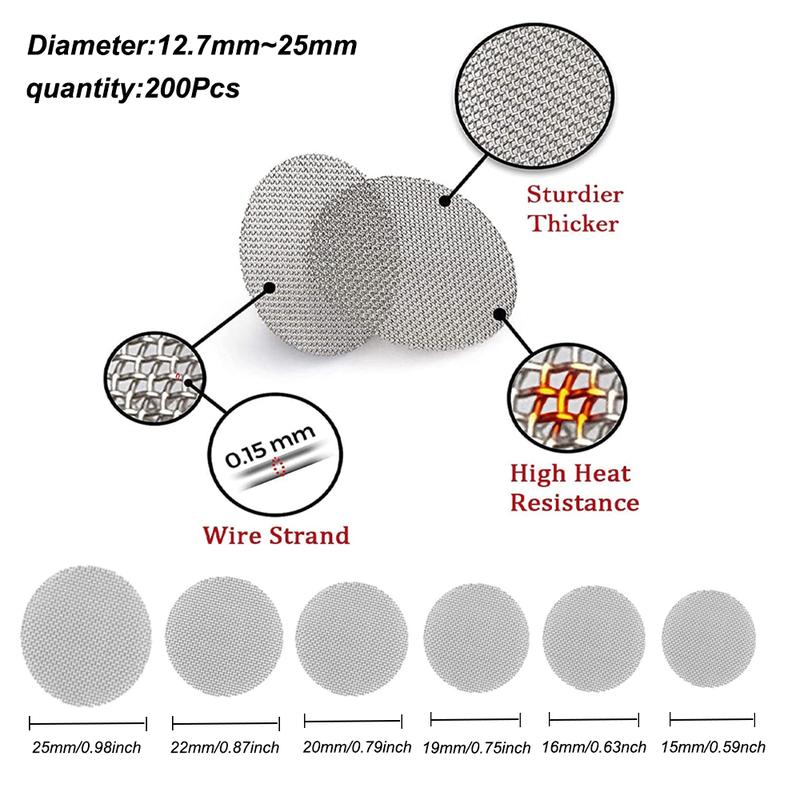 200Pcs Stainless Steel/Brass Pipe Screen Filters 12.2/15mm/16mm/19mm ...