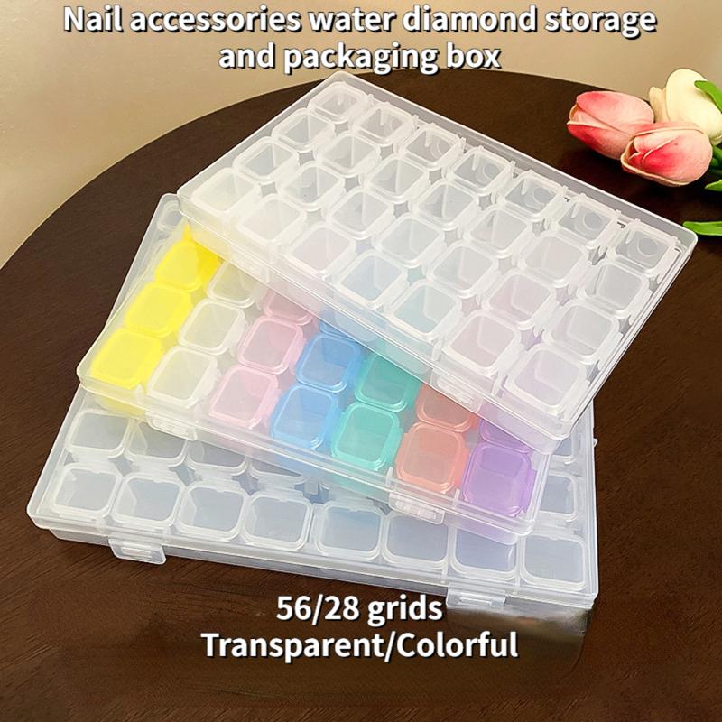 28/56 Grids transparent dustproof Nail earrings necklaces jewelry ...