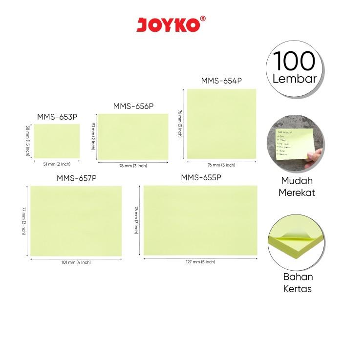Jual Memo Stick Kertas Memo Tempel Sticky Note Joyko Soft Color - 5,1 X ...