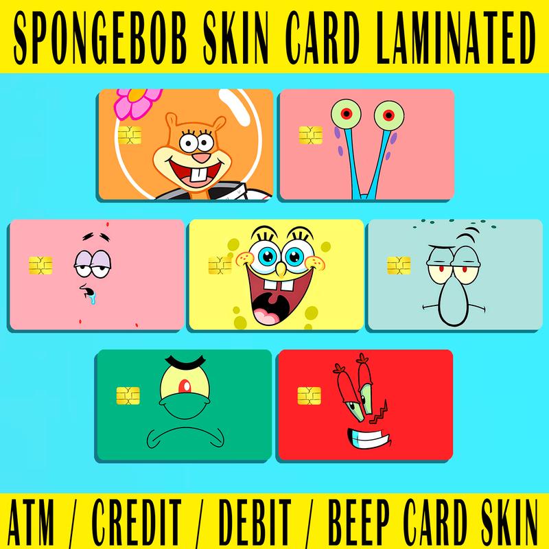 SPONGEBOB - (SKIN CARD STICKER) ATM/CREDIT/DEBIT/BEEP (SKIN CARD ...