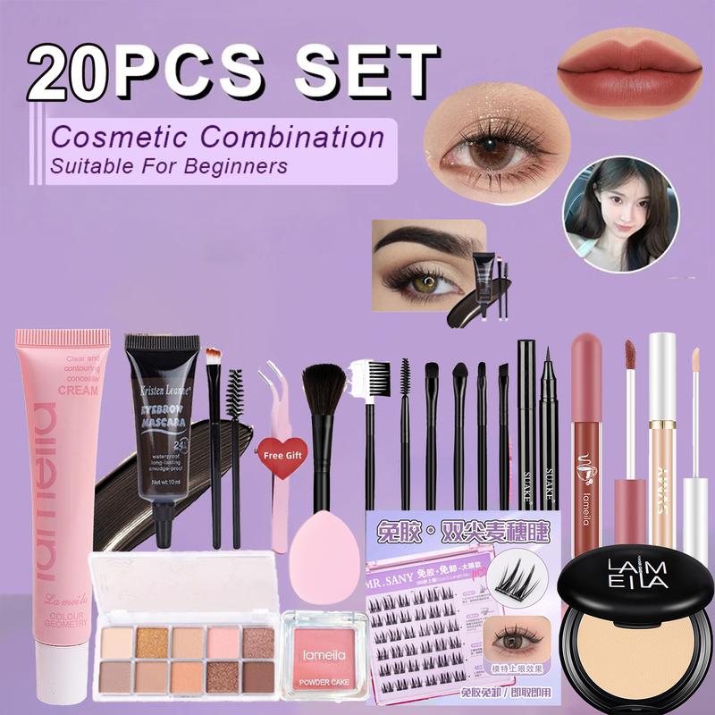 20Pcs Makeup Set Cosmetic Kit Styling Liquid Eyebrow Dye Cream ...