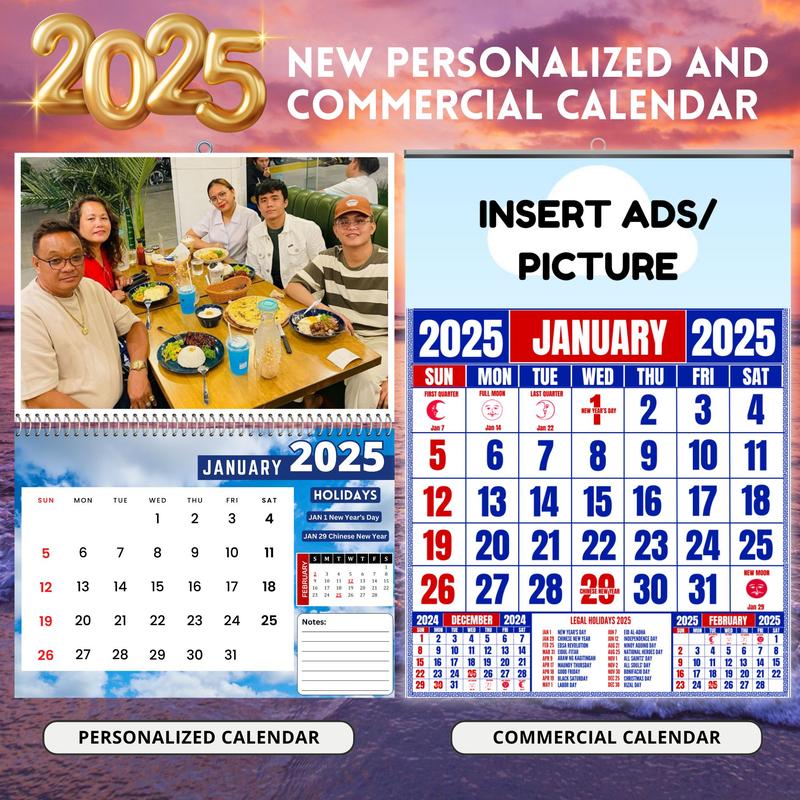 2025 PERSONALIZED AND COMMERCIAL CALENDAR 2025 FOR ANY BUSINESS ...