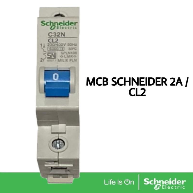 MCB SCHNEIDER 2 AMPERE 2A CL2 C32N BIRU SPLN PLN BENSER 450 - Shop ...