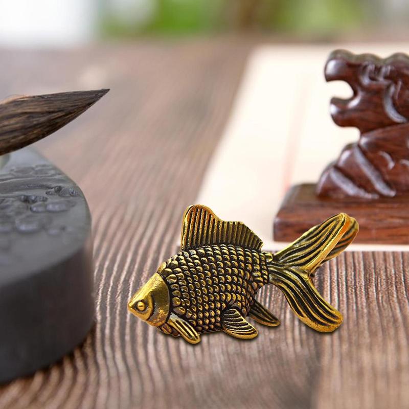 Brass Fish Wealth Fish Goldfish Statue Copper Chinese Feng Shui ...