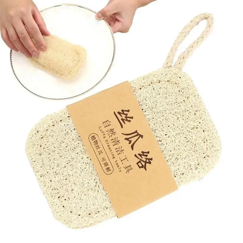 1Pc Natural Luffa Dish Washing Cloth Sponge Loofah Scrub Pad Dish Pot ...