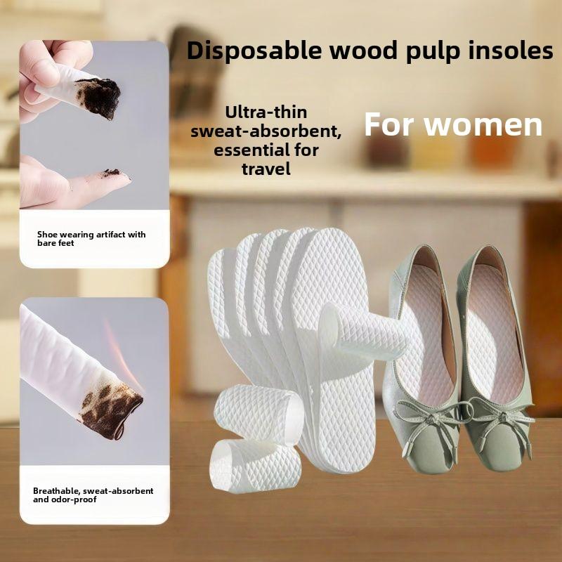Disposable Insoles for Women, Sweat-Absorbing, Breathable, Odor ...
