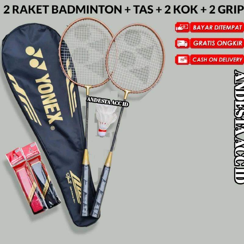 RAKET BADMINTON CARBONEX 2 RAKET BONUS TAS - Shop | Tokopedia
