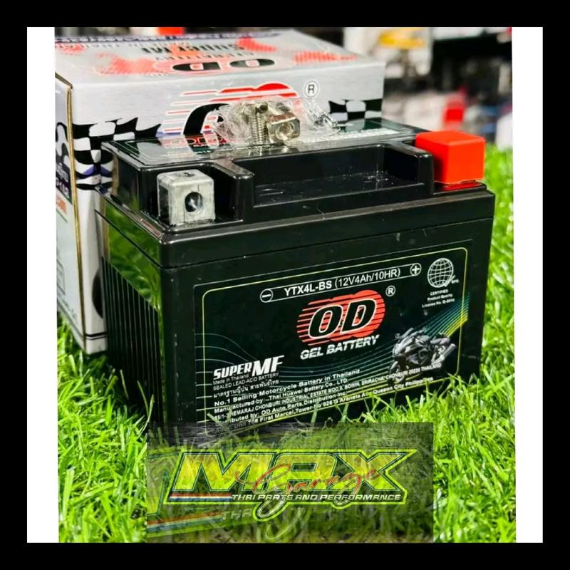 OD GEL BATTERY YTX4L-BS CLICK/BEAT/XRM/MIO/M3/SOULTY/SOUL/FINO/WAVE ...