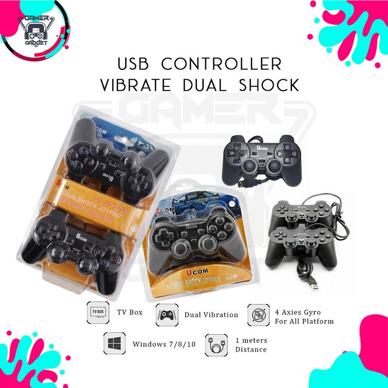 PC Controller Joystick VIBRATE Double Shock PC USB Single Controller - TikTok Shop Malaysia