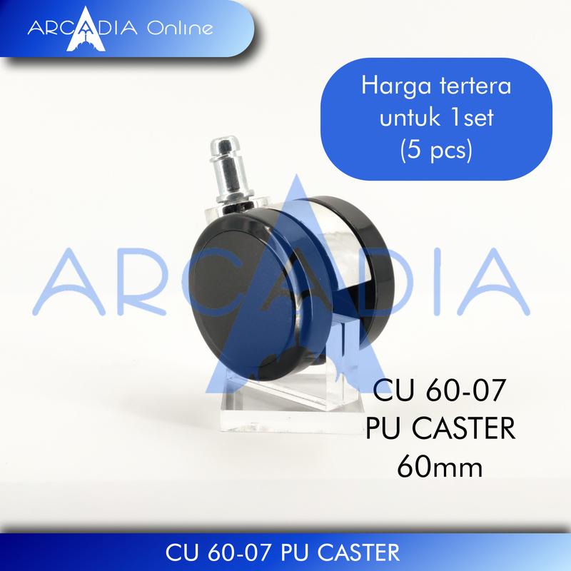 CU60-07 Roda Kursi Kantor Caster PU Wheel 60mm - Shop | Tokopedia