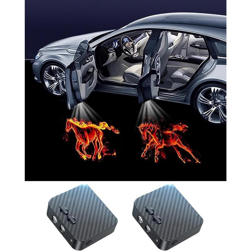 2Pcs Car Door Lights Projector, Dynamic Wireless LED Car Doo - TikTok Shop