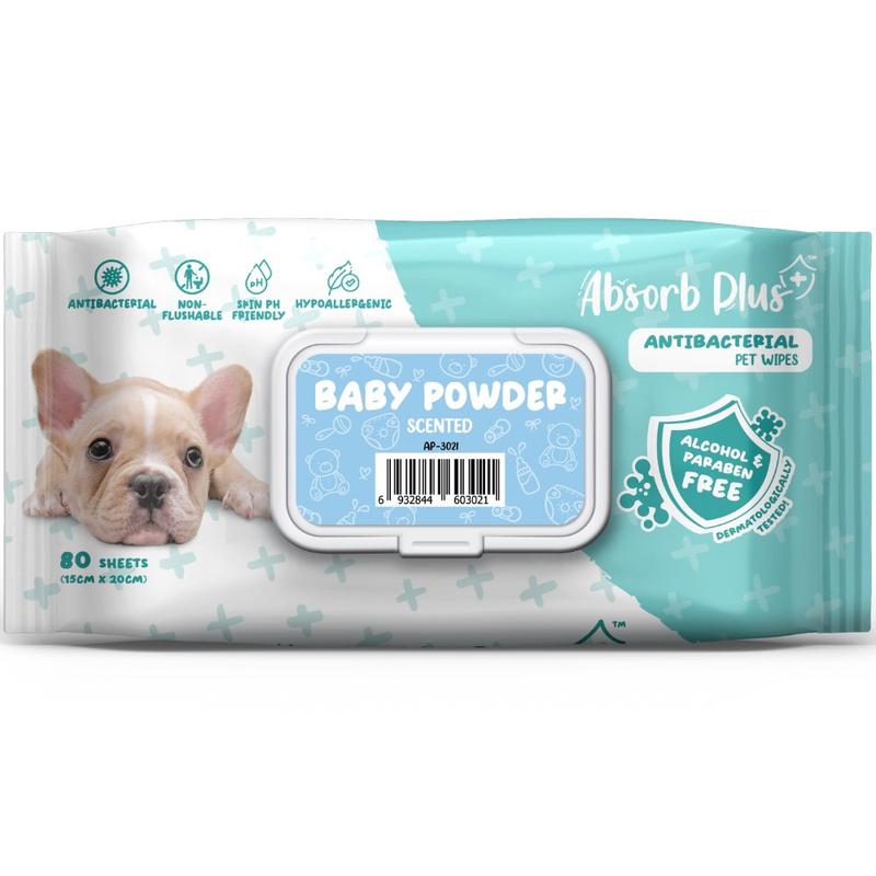 4 FOR $15: Absorb Plus Antibacterial Baby Powder Scented Pet - TikTok ...