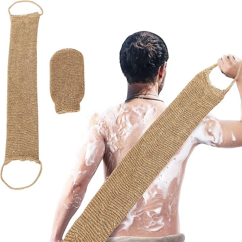 Sarung tangan mandi dengan jalur tarik belakang, tuala buih ...