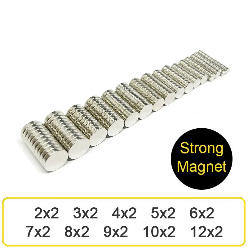 Round 2x2,3x2,4x2,5x2,6x2,8x2,10x2mm Durable Magnet N35 Permanent NdFeB ...