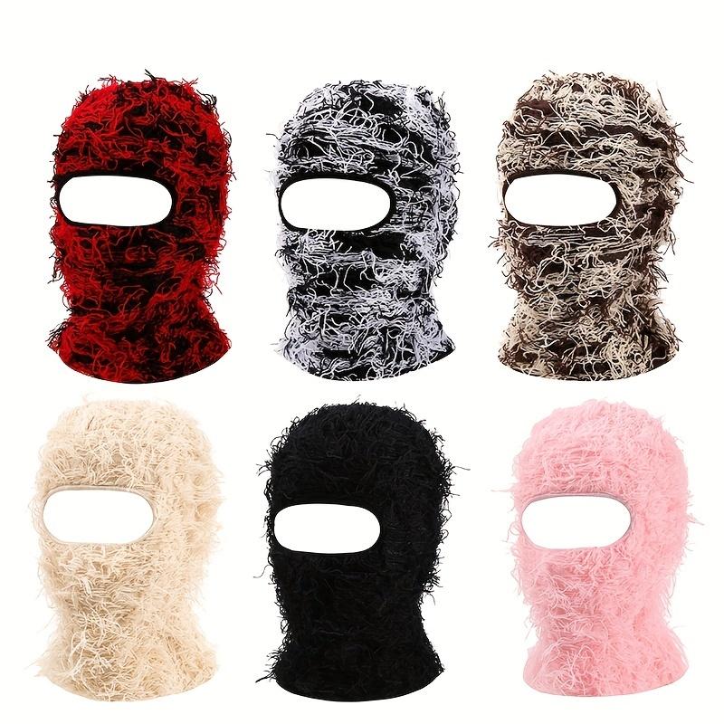 Distressed Tassel Cool Ski Mask Hip Hop Windproof Knit Hats Unisex ...
