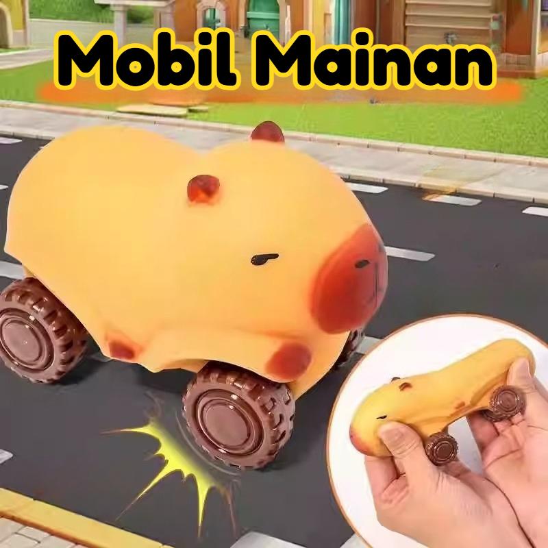 Mainan Squishy Car Pull Car Capybara Mainan mobil Kapibara Boneka ...