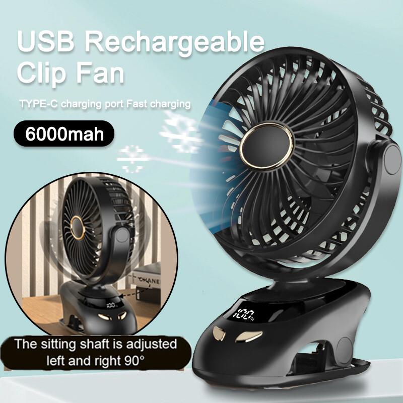 15000mah Wind clamp small fan desktop small bed clip rechargeable ...