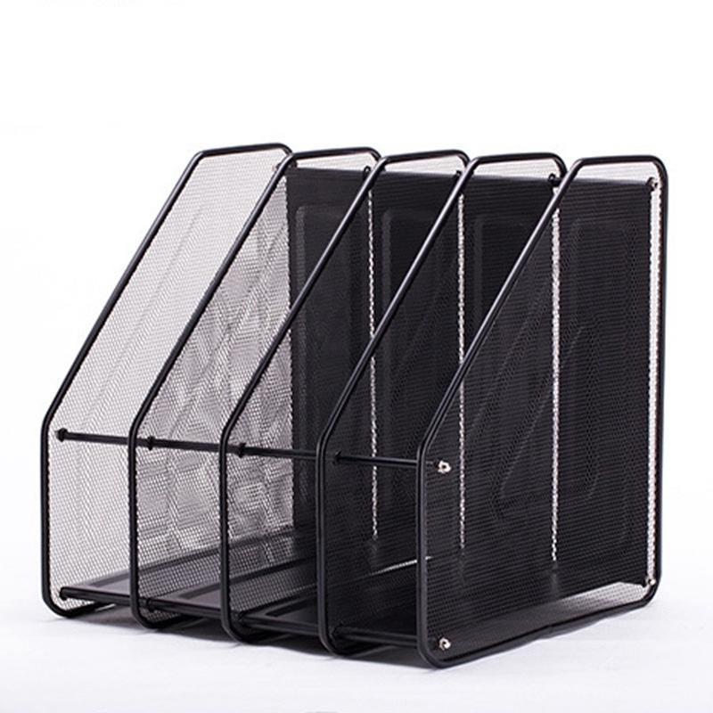 4 Compartment Vertical Sorter File Rack File Desk Book Organizer ...