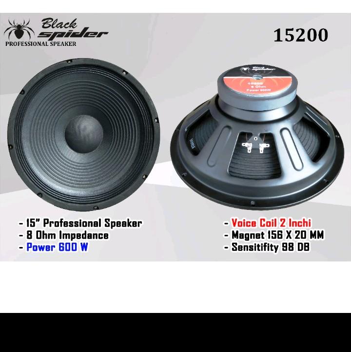 speaker 15 inch Black spider 15200 - Shop | Tokopedia