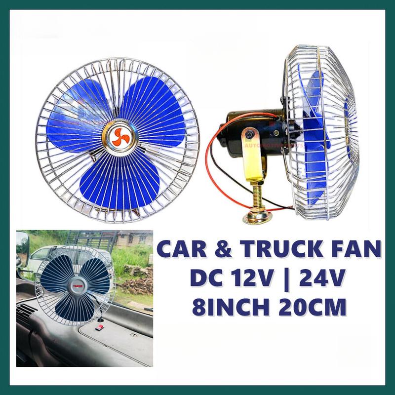 (new) 8-Inch Oscillating Truck Fan 12V/24V - Clamp-On Car & Lorry ...