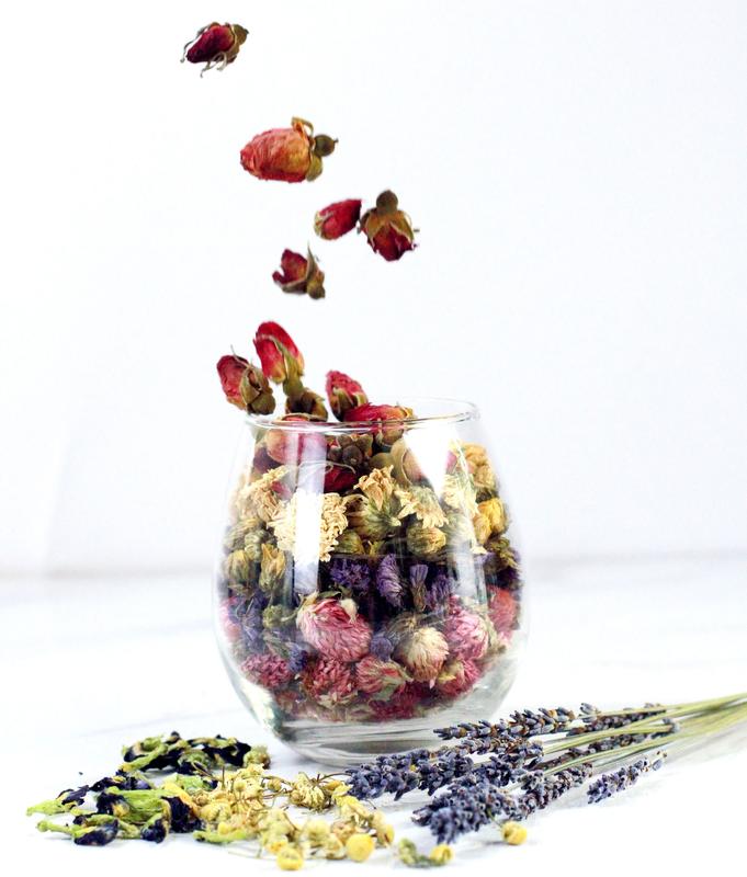 Flower Tea - Teh Bunga - Tisane - Chamomile Lavender Rose Buds, - Shop ...