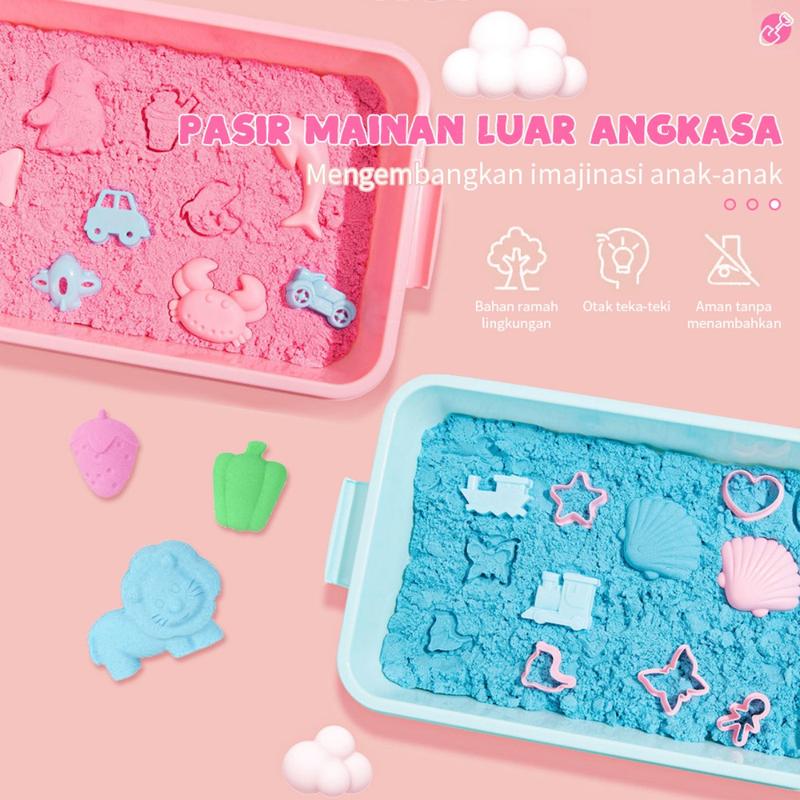Mainan Pasir Ajaib 1kg Bisa pilih warna Isi Pasir Edukasi Kreatif bisa ...