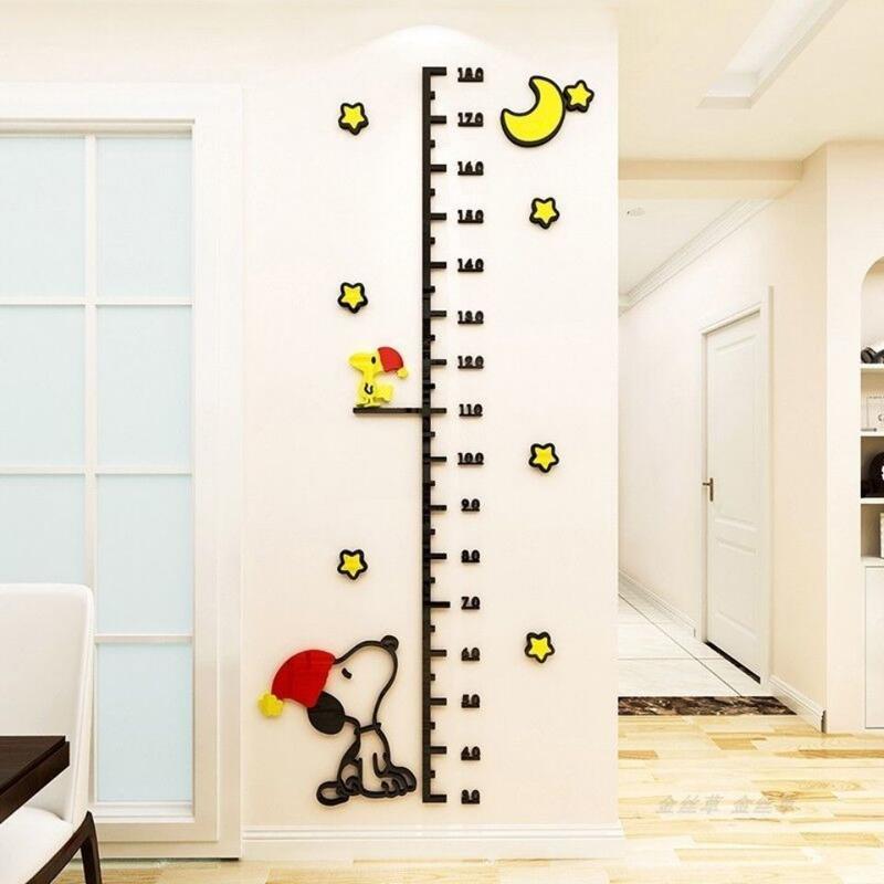 Precision Acrylic 3D Stereoscopic Height Measuring Wall Sticker ...