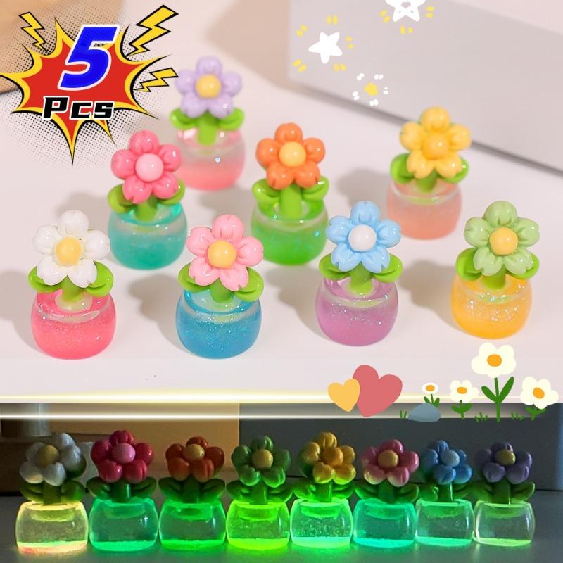 Pasu Bunga Berkilau Tiruan Mini, Set 5Pcs, Warna Rawak, Sesuai untuk ...