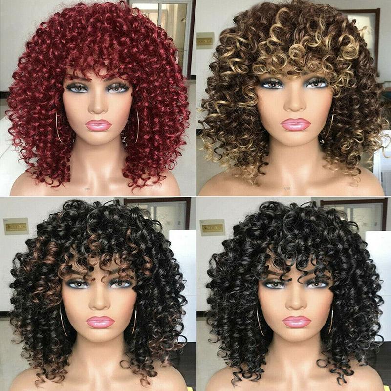 High Quality Brazilian Fancy Synthetic Hair Short Wig Afro Kinky ...