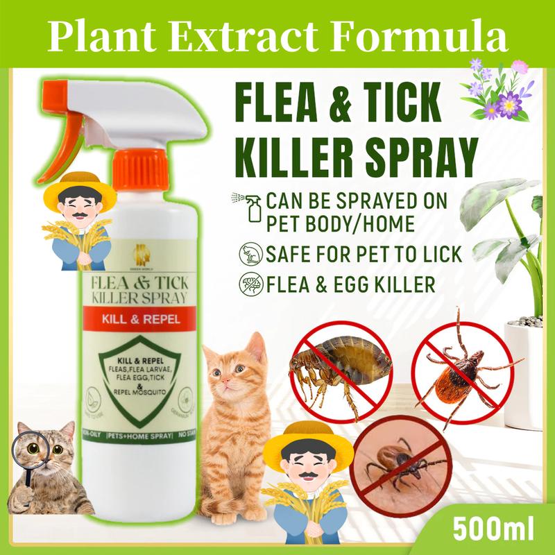 Green World Flea & Tick Killer Spray For Cat & Dog Cat Flea - TikTok ...