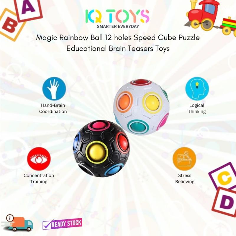 [IQ TOYS] Magic Rainbow Ball 12 holes Speed Cube Puzzle Educational - TikTok Shop Malaysia