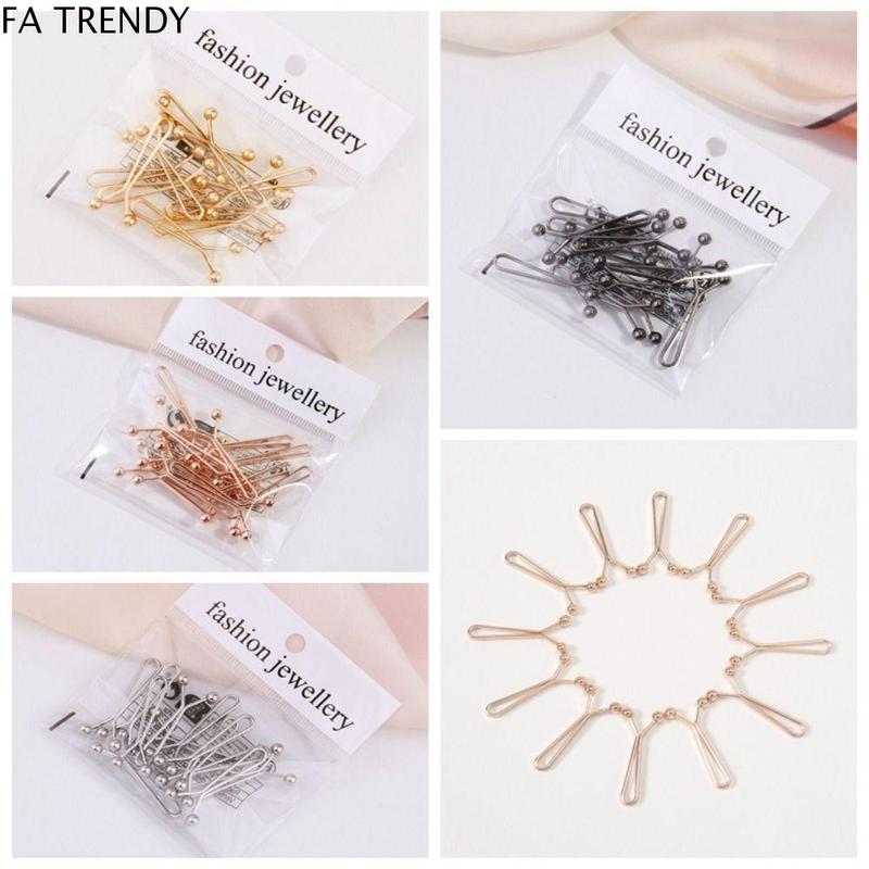 Klip Selendang U Aloi Mudah, 12pcs / lot, Penyaduran Elektronik ...