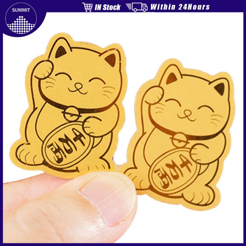 Lucky Cat Stickers Gold Foil Cat Lucky Charm Sticker Cellphone - TikTok ...
