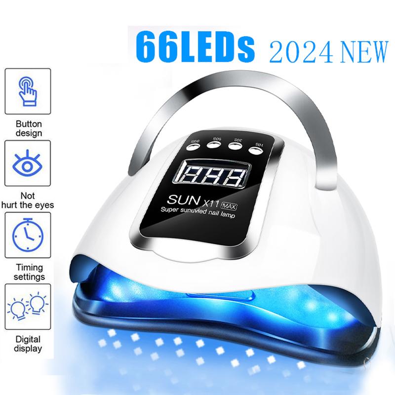SUN X11 Max 280W LED LampNail Dryer 66 LEDs UV light Timer Auto ...