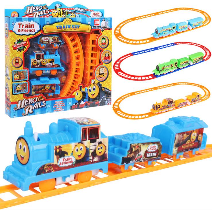 battery operated railway train set, DIY toys for kids - TikTok Shop ...