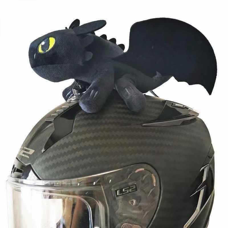 Night Fury Toothless Helmet Suction Cup Doll Little Flying Dragon ...