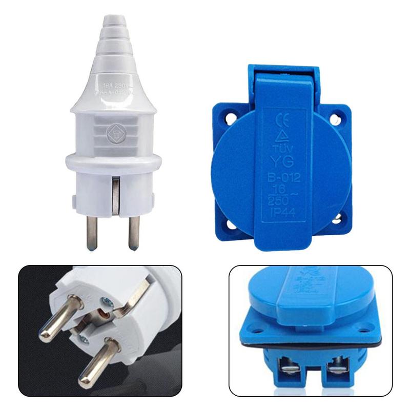 1PCS Industrial Waterproof Socket European Socket Copper 220V - TikTok ...